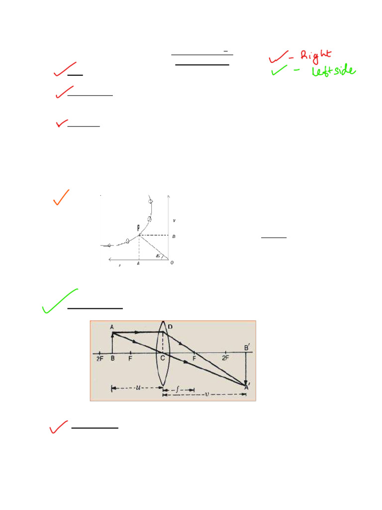 Focal Length Determination via u-v Graph | PDF | Optics | Light