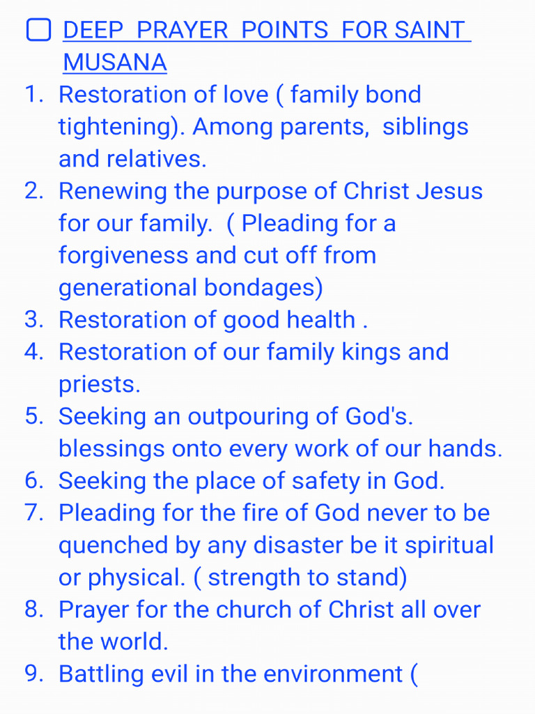 Prayer Points | PDF