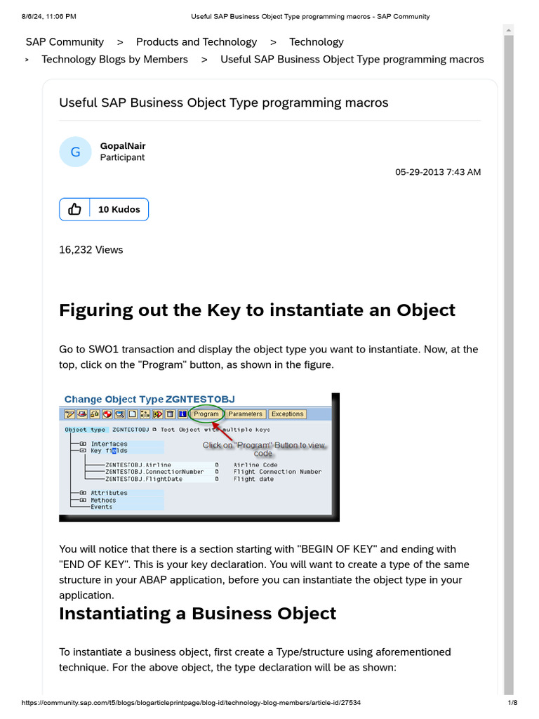 SAP Business Object Programming Macros | PDF | Object (Computer Science ...