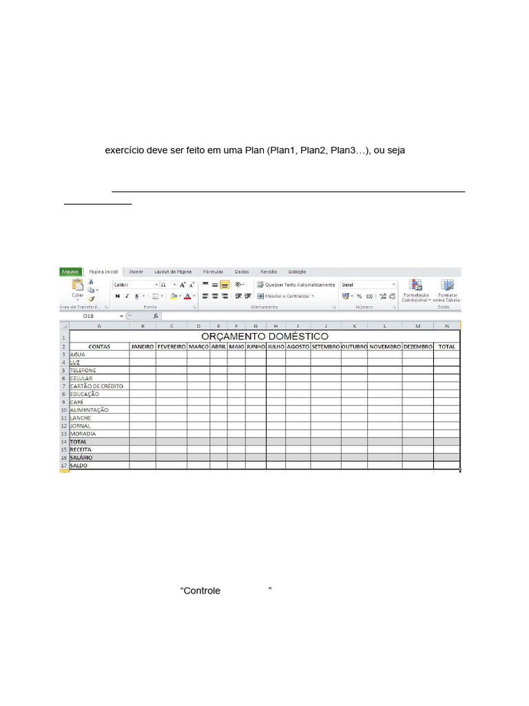 Atividade de Excel - Eletiva | PDF