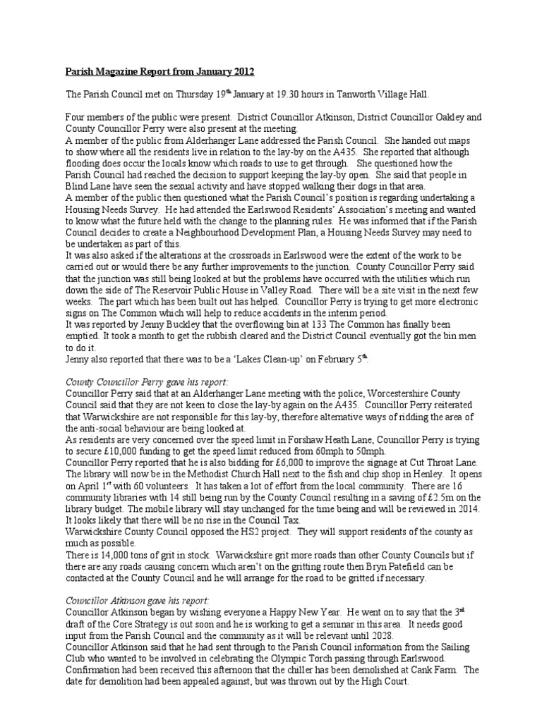 Parish Magazine January 2012 | PDF | Violence