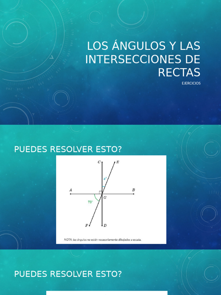 Angulos y Rectas Que Se Intersectan (Ejercicios) | PDF