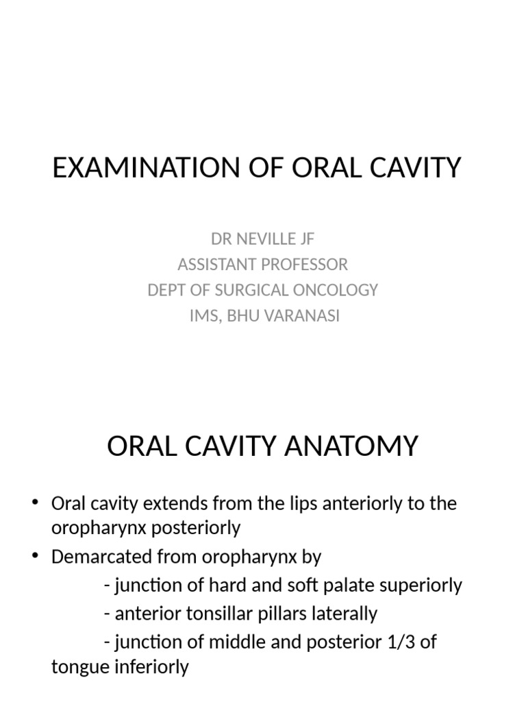 DR Neville Oral Exam | PDF