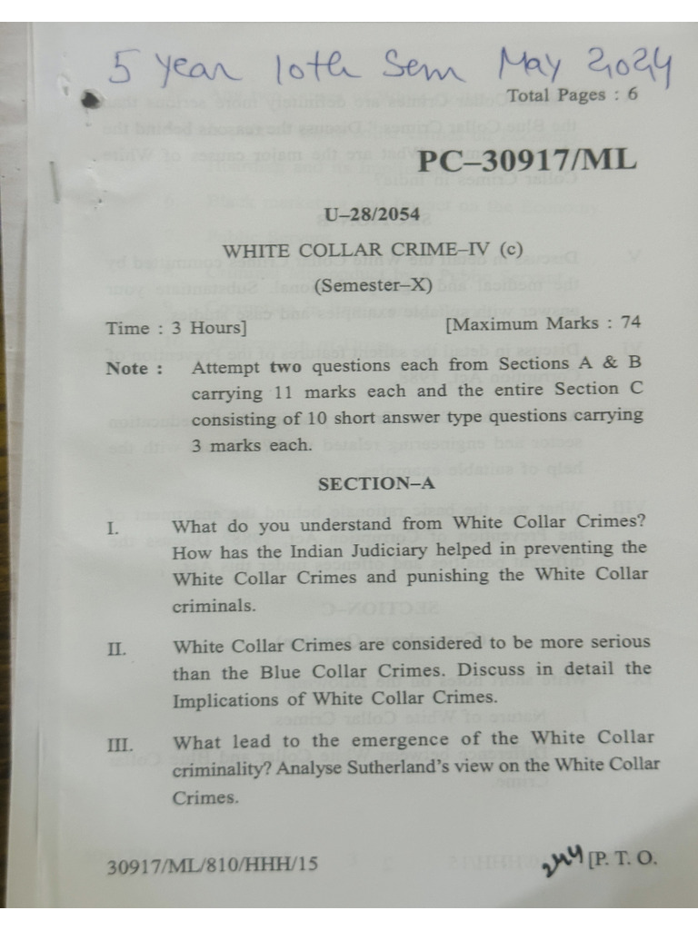 White Collar Crime | PDF