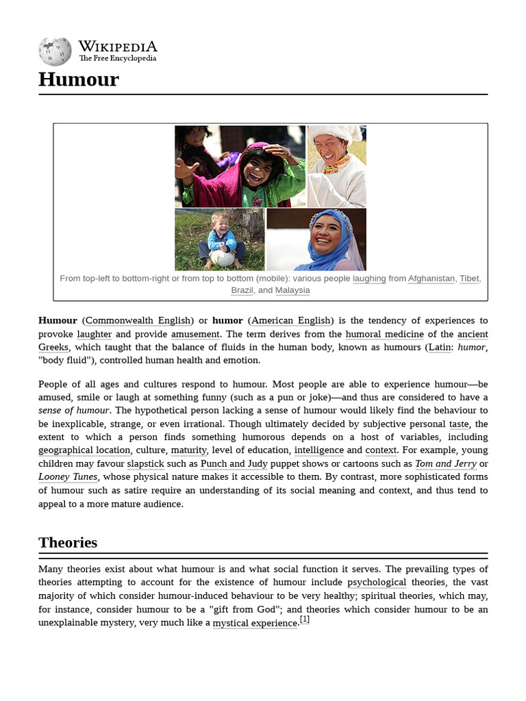 Understanding the Role of Humour | PDF | Humour | Psychology
