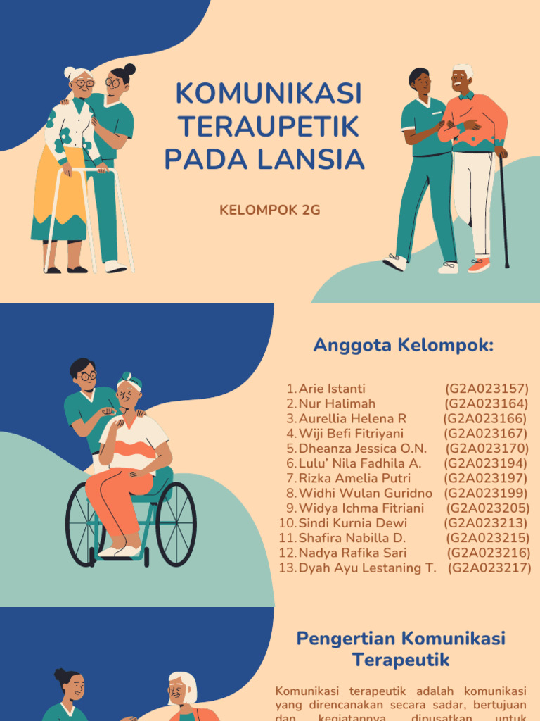 Kel 2G_PPT_Komunikasi Terapeutik Pada Lansia | PDF