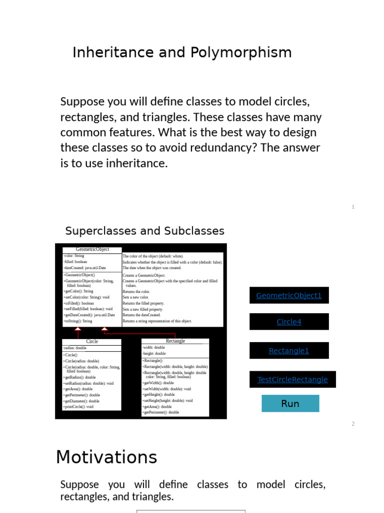 Inheritance Polymorphisom Pdf Inheritance Object Oriented Programming Class Computer 