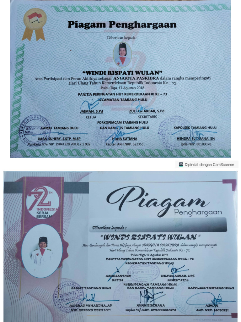 File Sertifikat Windi Rispati Wulan | PDF