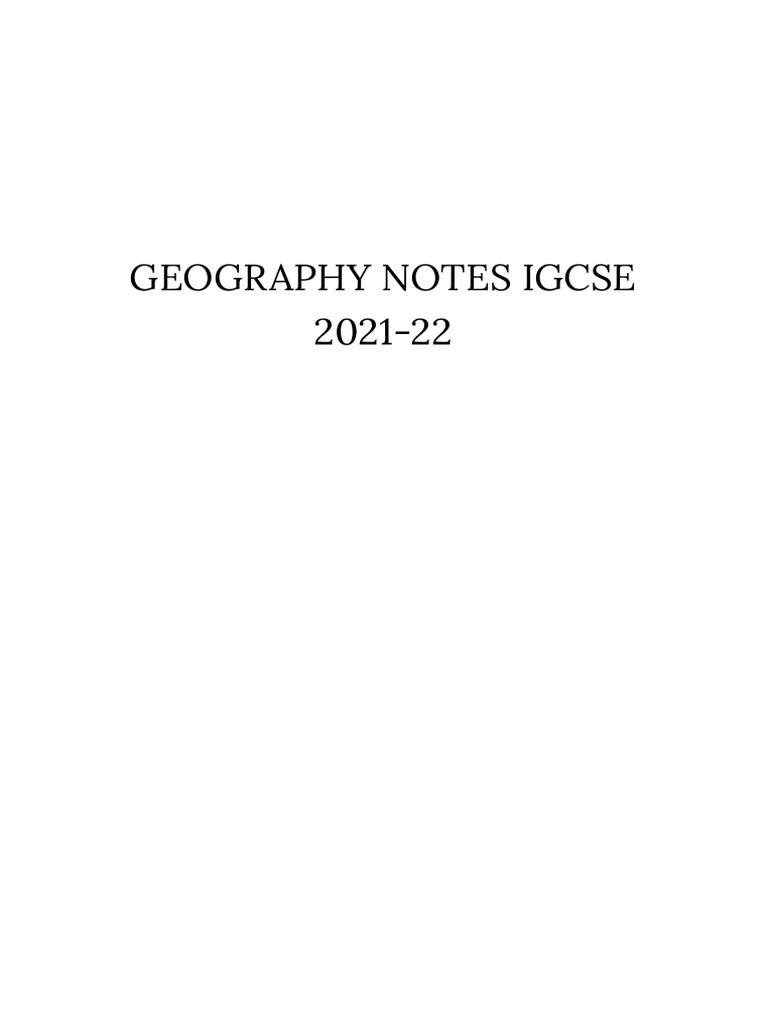 IGCSE Geography: Population & Migration Notes | PDF | Volcano | Plate ...