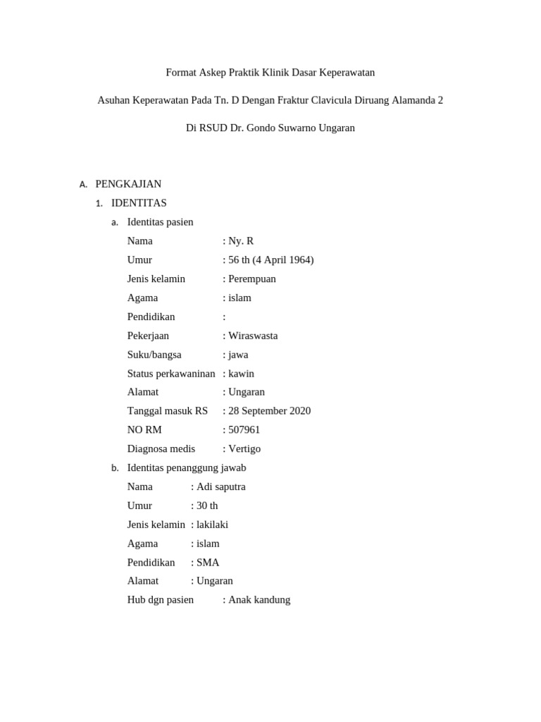 Asuhan Keperawatan Vertigo Ny. R | PDF