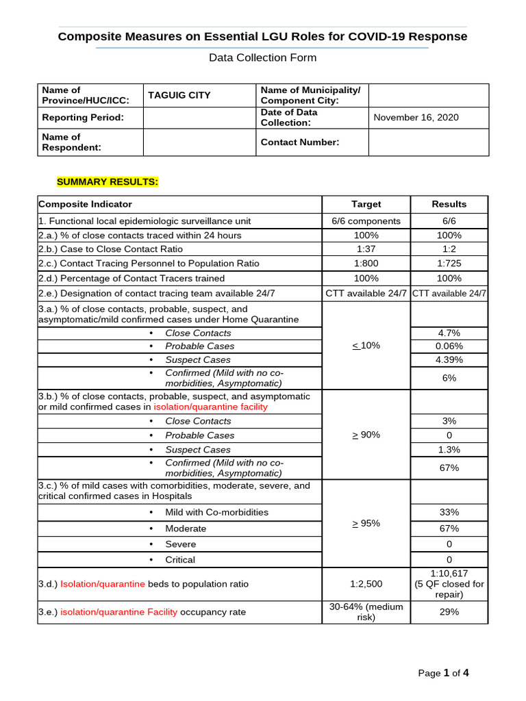 UPDATED Data Collection Form | PDF | Global Health | Medicine