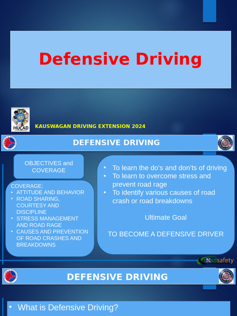 Defensive Driving: Relaxed Position Essentials | PDF | Road Traffic ...