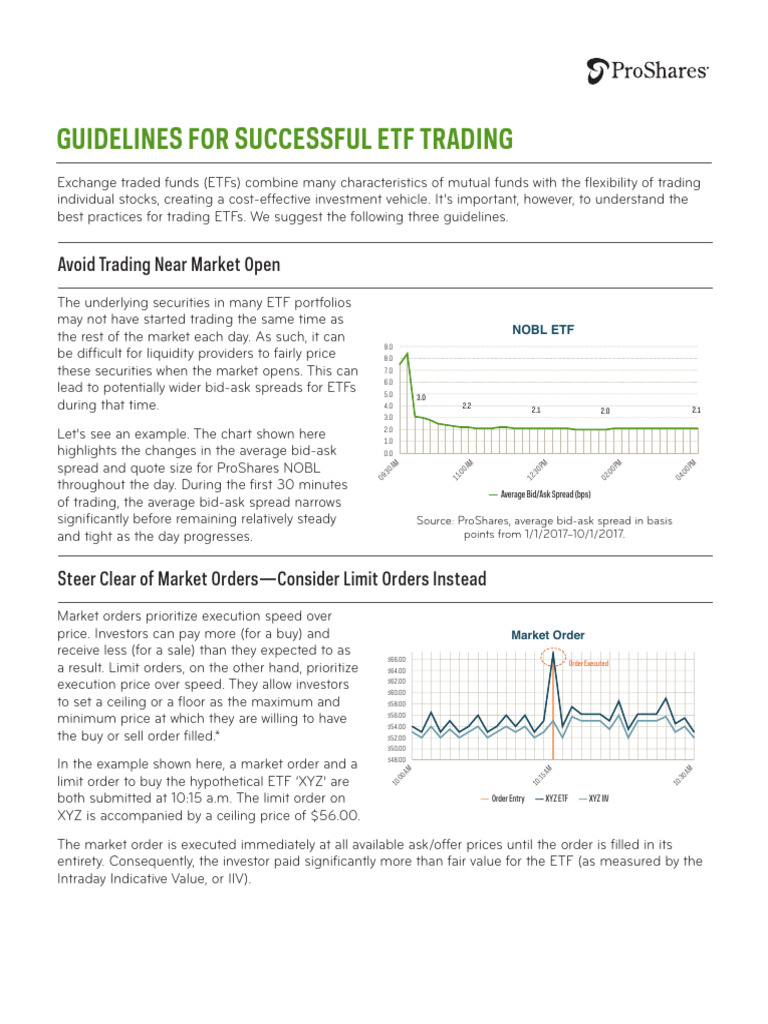 Best Practices for ETF Trading | PDF | Exchange Traded Fund | Financial ...