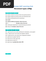 List of SAP Movement Types | PDF | Inventory | Goods