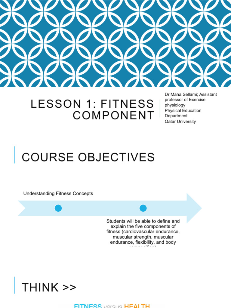 Lesson 1- Fitness components | PDF