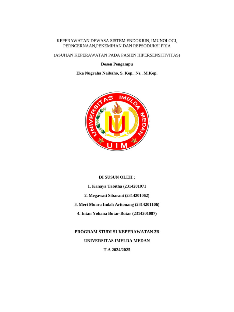 Asuhan Keperawatan Hipersensitivitas | PDF