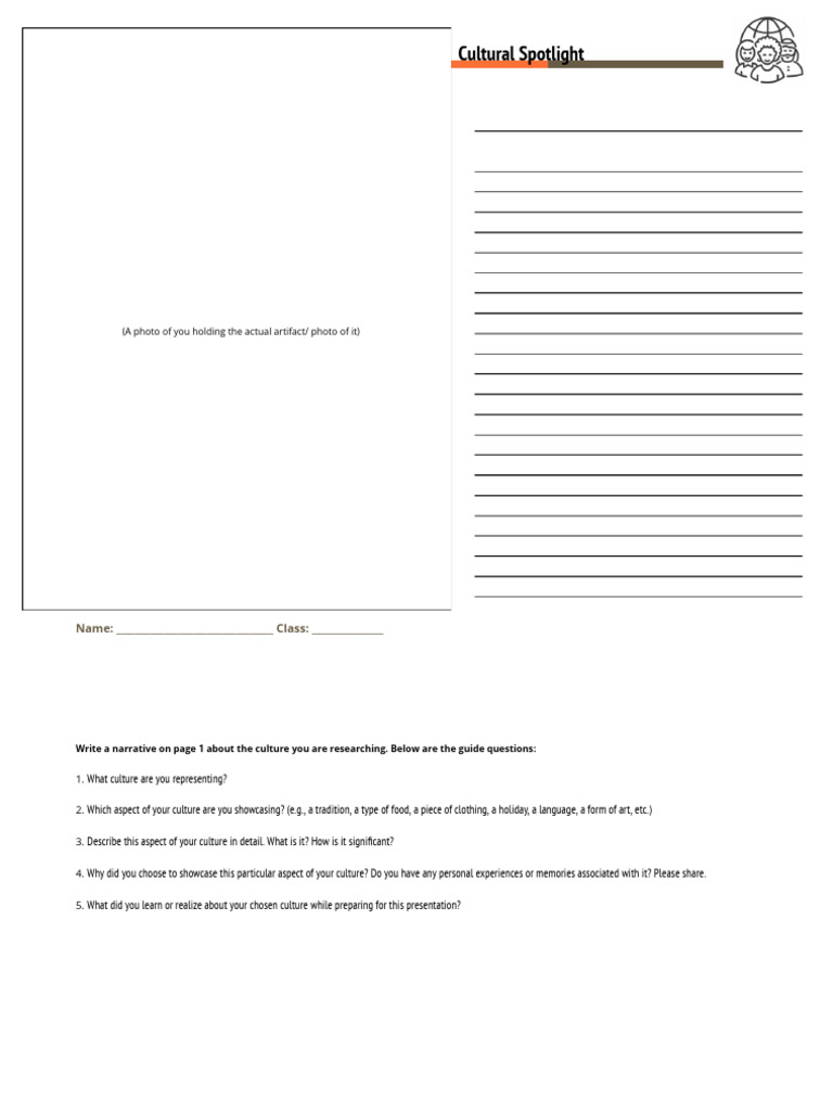 Cultural Spotlight Template | PDF