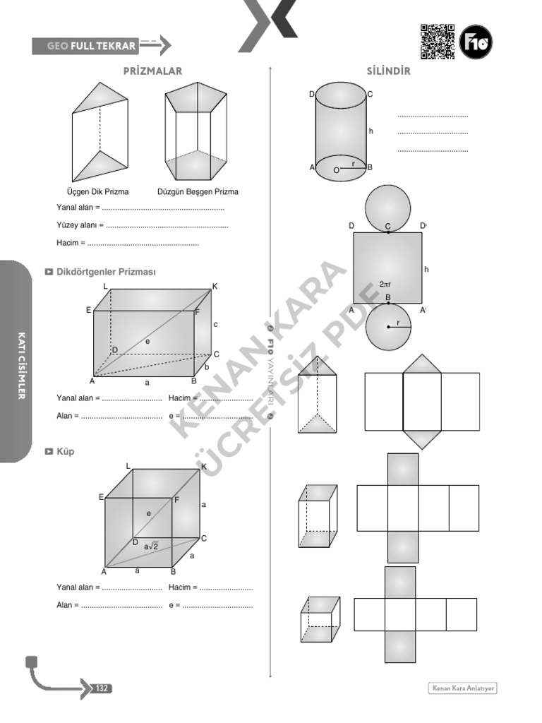 Kara Z PDF: Silindir Prizmalar | PDF