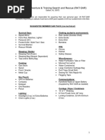 Checklist For PNP Sar Equipment 1 | PDF | Consumer Goods | Tools