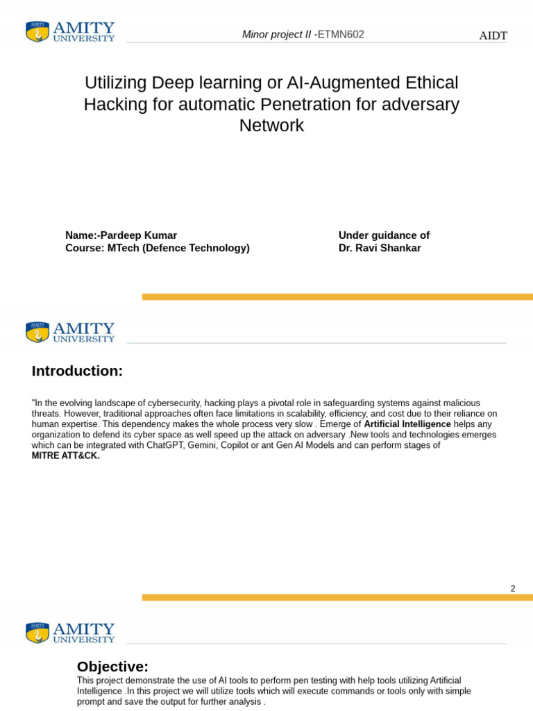AI-Driven Ethical Hacking Frameworks | PDF