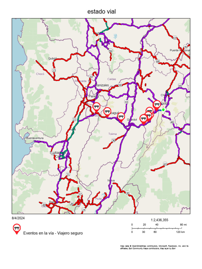 Estado Vial INVIAS 2024 | PDF