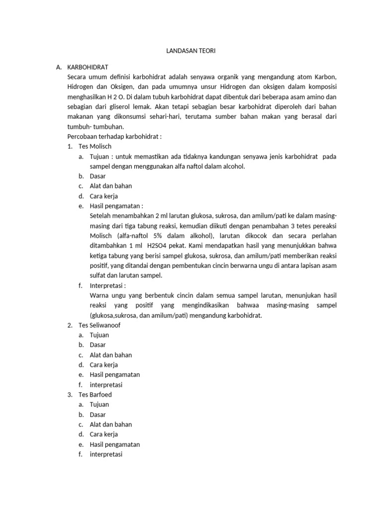 Laprak Biokim 1 | PDF