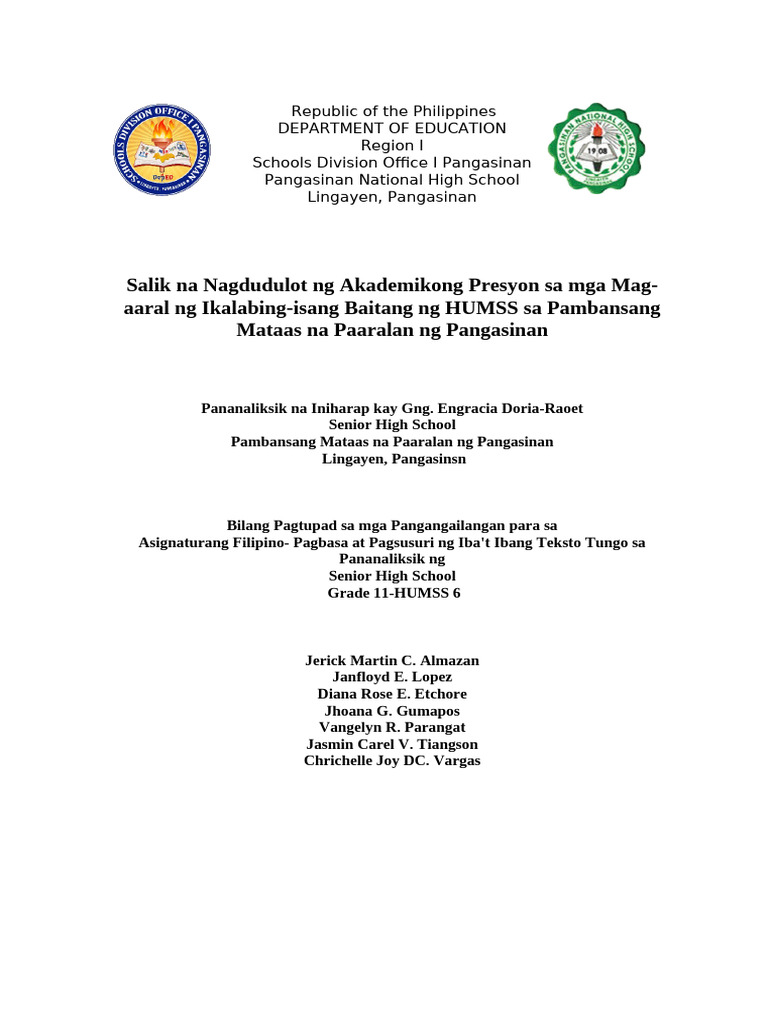 Cover Page Group 5 | PDF