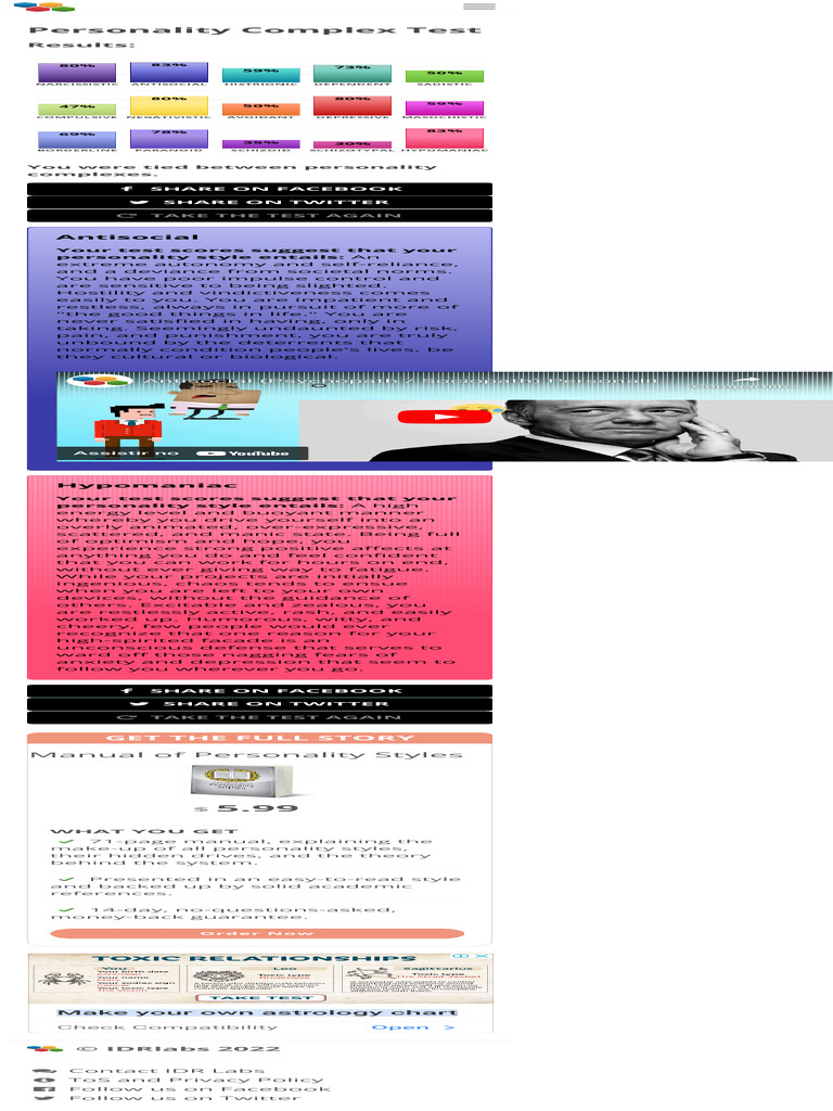 Personality Complex Test | PDF