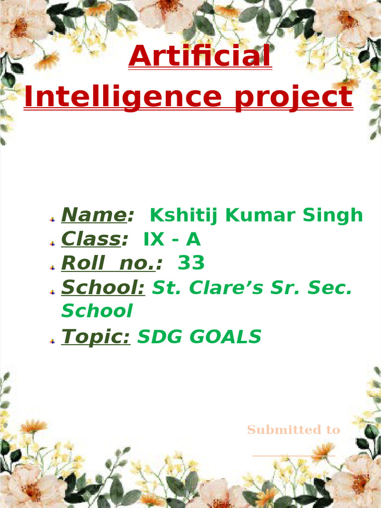 AI Project SDG GOALS Kshitij | PDF | Poverty | Poverty & Homelessness