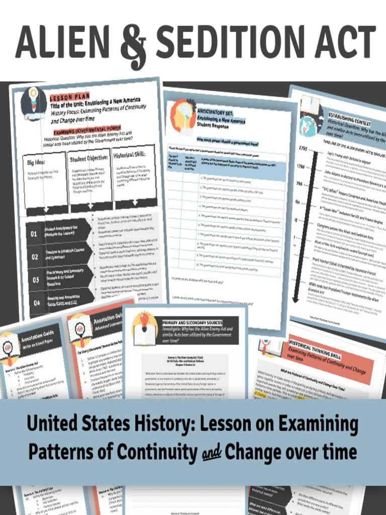 Alien and Sedition Acts Worksheets | PDF | Internment Of Japanese ...
