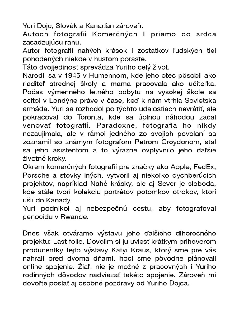 Príhovor Last Folio | PDF