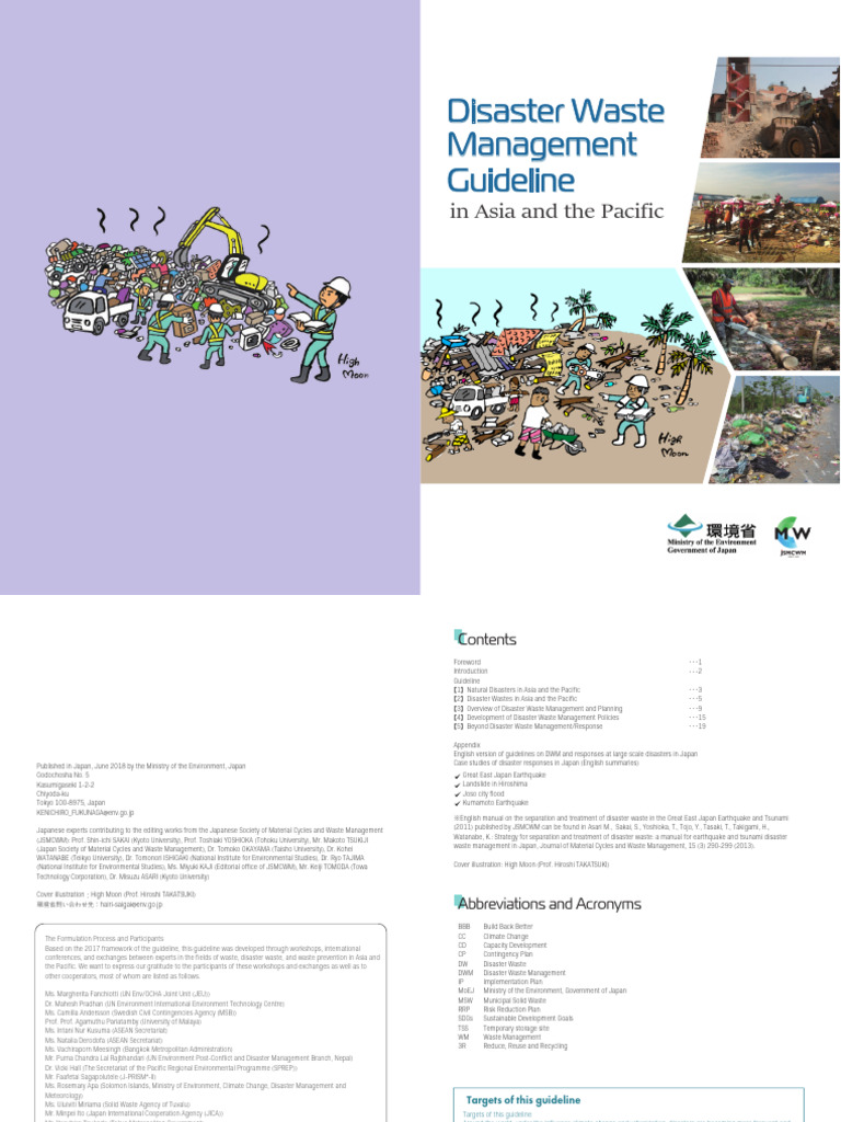 Disaster Waste Management Guideline in Asia and the Pacific (Ministry ...