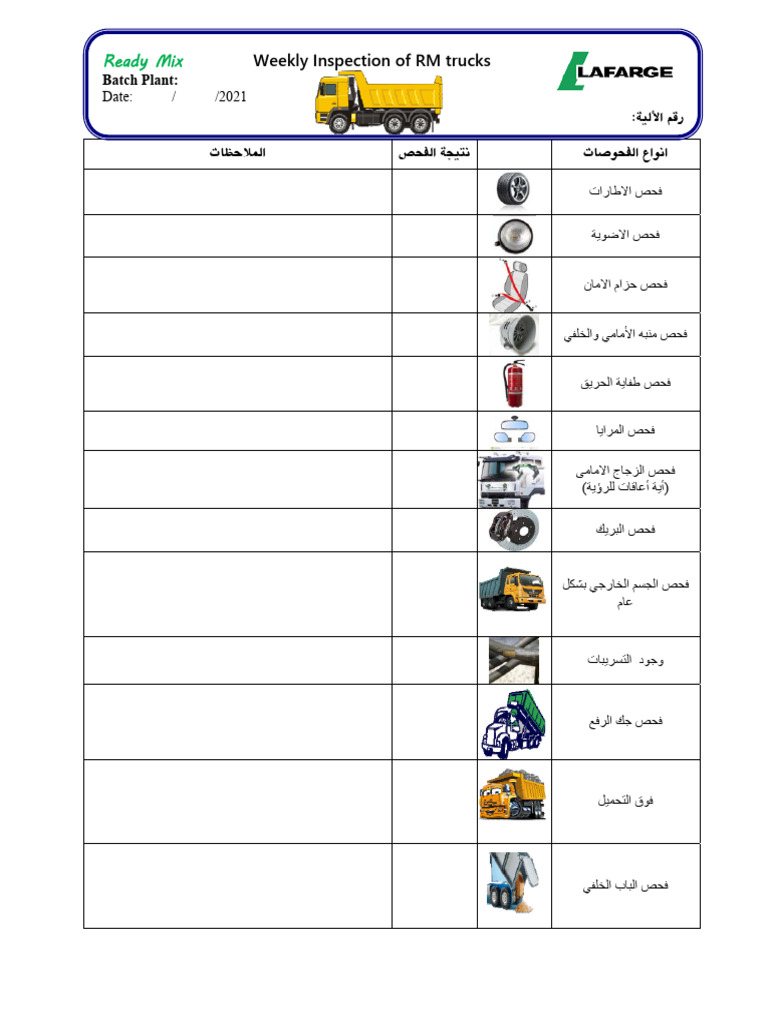 Weekly Inspection | PDF