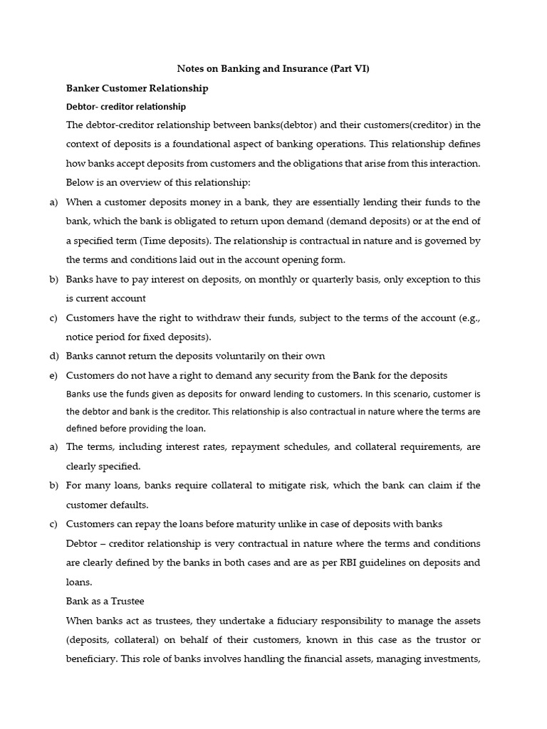 Notes On Banking Structure and RBI - VI | PDF | Cheque | Banks