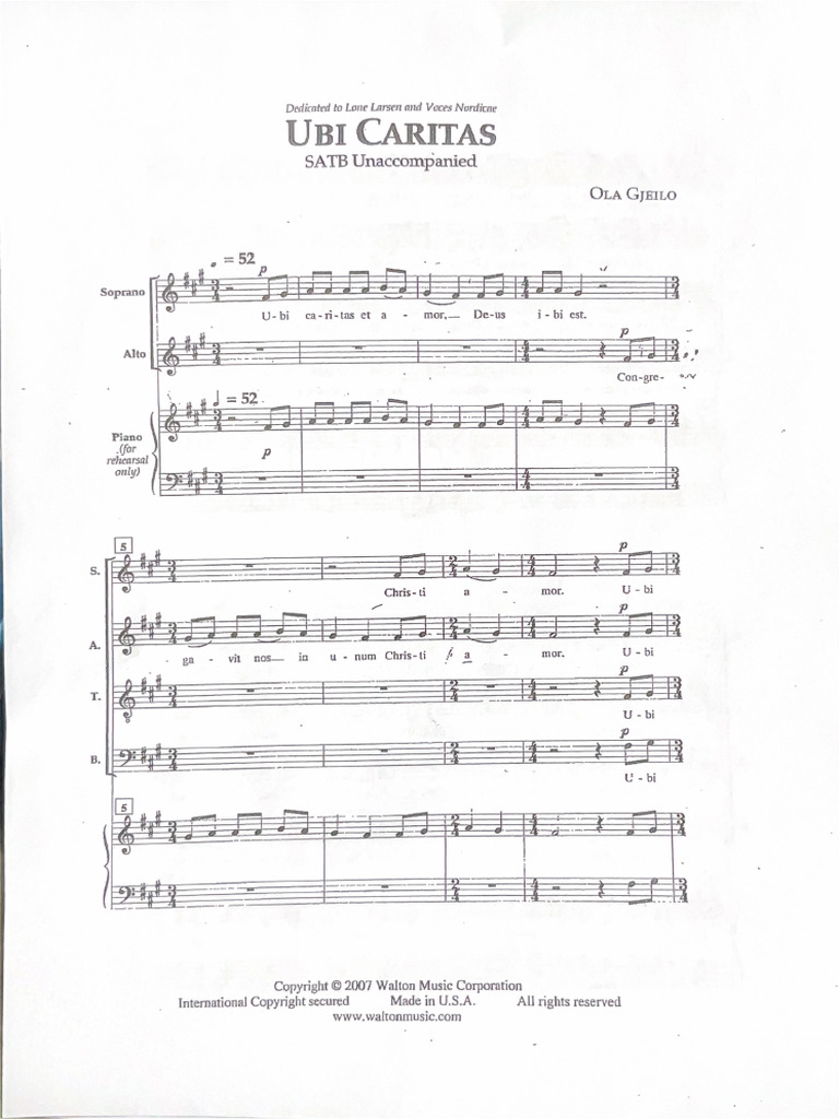 Ubi Caritas | PDF