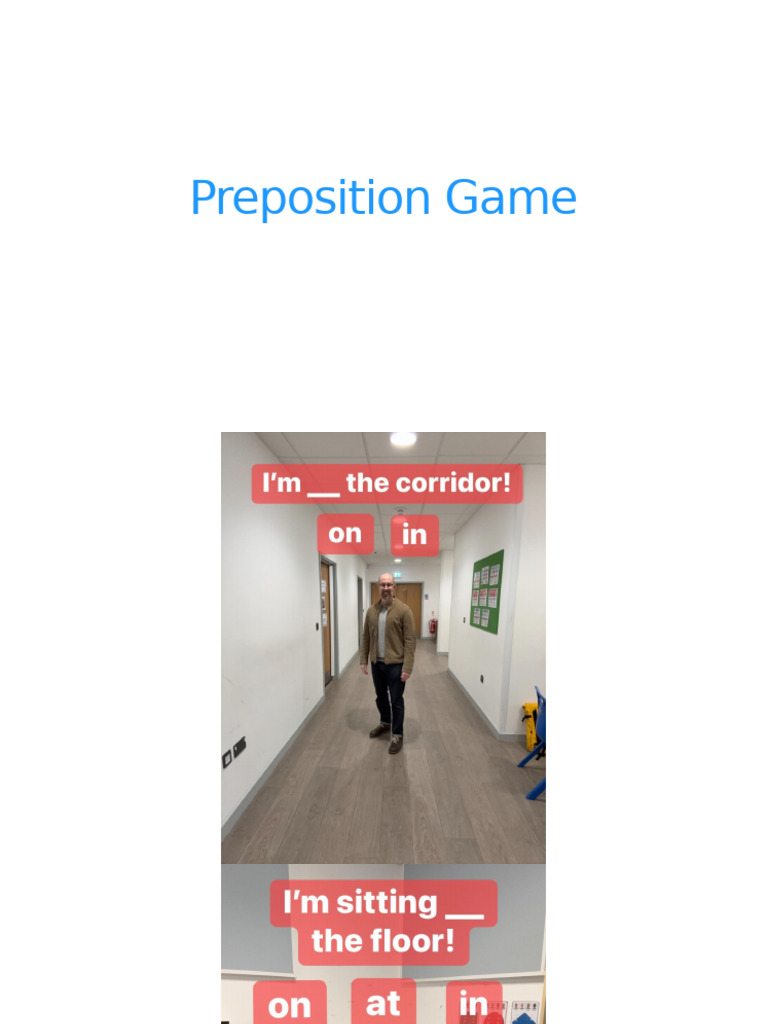 Preposition Game | PDF
