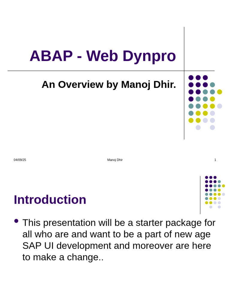 Abap Webdynpro 130110140112 Phpapp01 | PDF | Model–View–Controller | User Interface