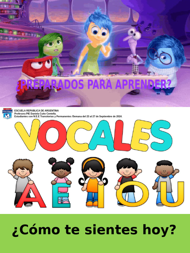 Vocales Clase 23 Sept Nt1 | PDF