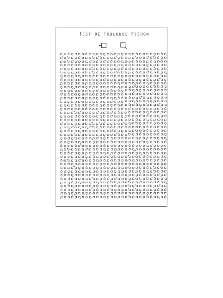 (NIÑOS) Test Toulouse Pieron | PDF