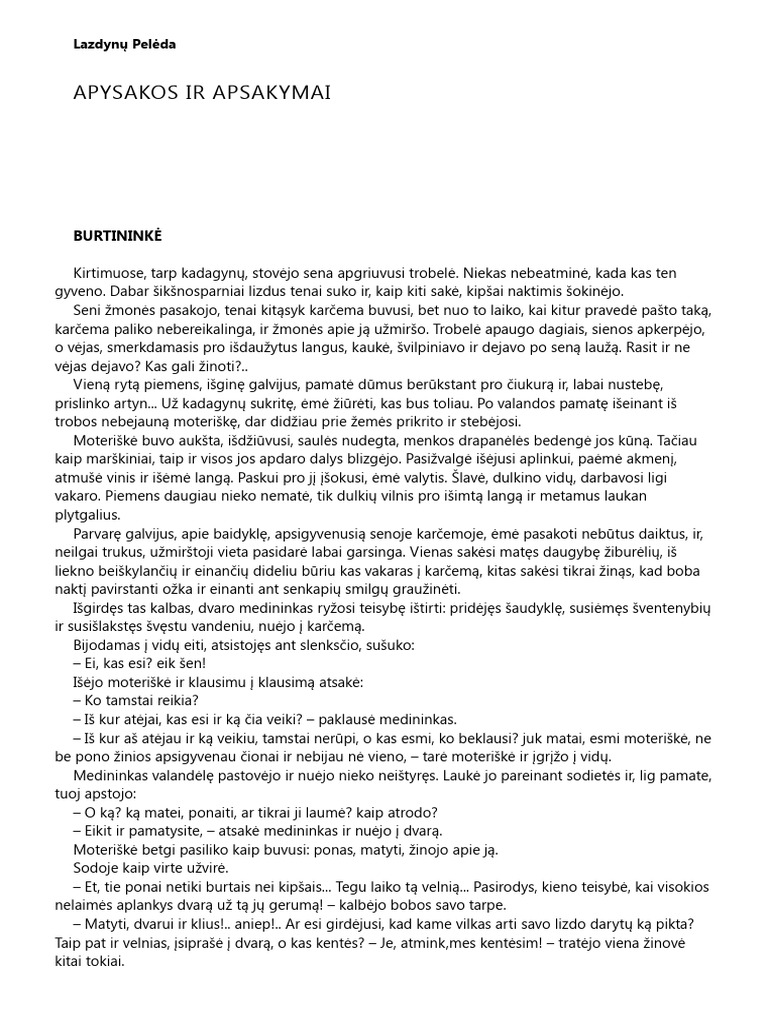 Lazdynų Pelėda. Apysakos Ir Apsakymai.lg3600 | PDF