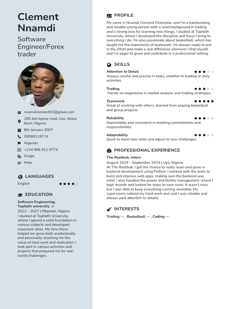 Clement Nnamdi FlowCV Resume 20240814 1 | PDF