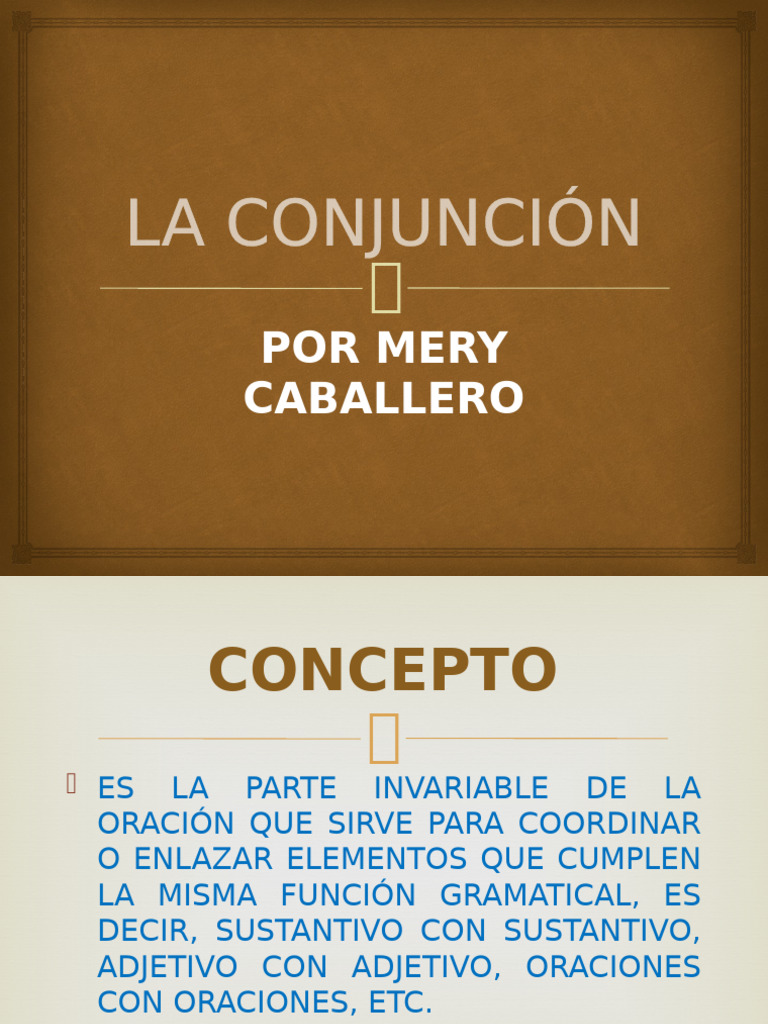 La Conjunción | PDF