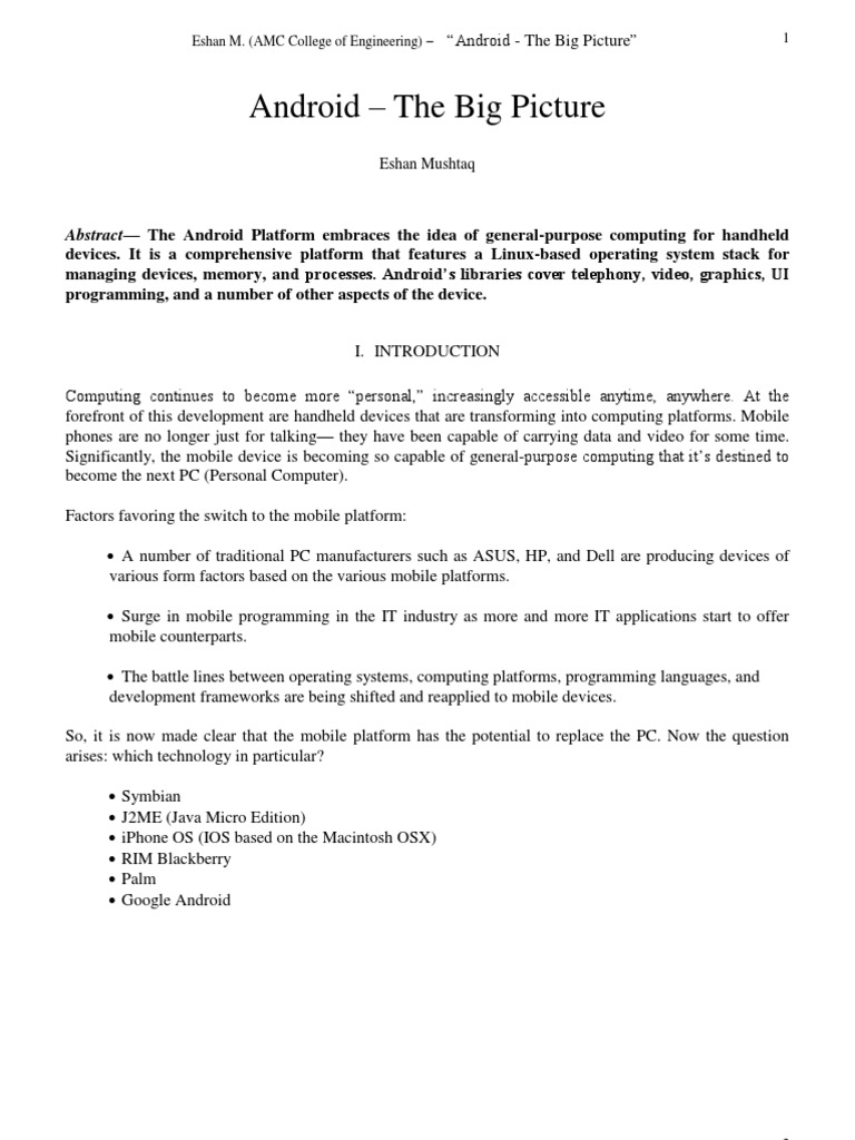 Andr | PDF | Android (Operating System) | Mobile Device