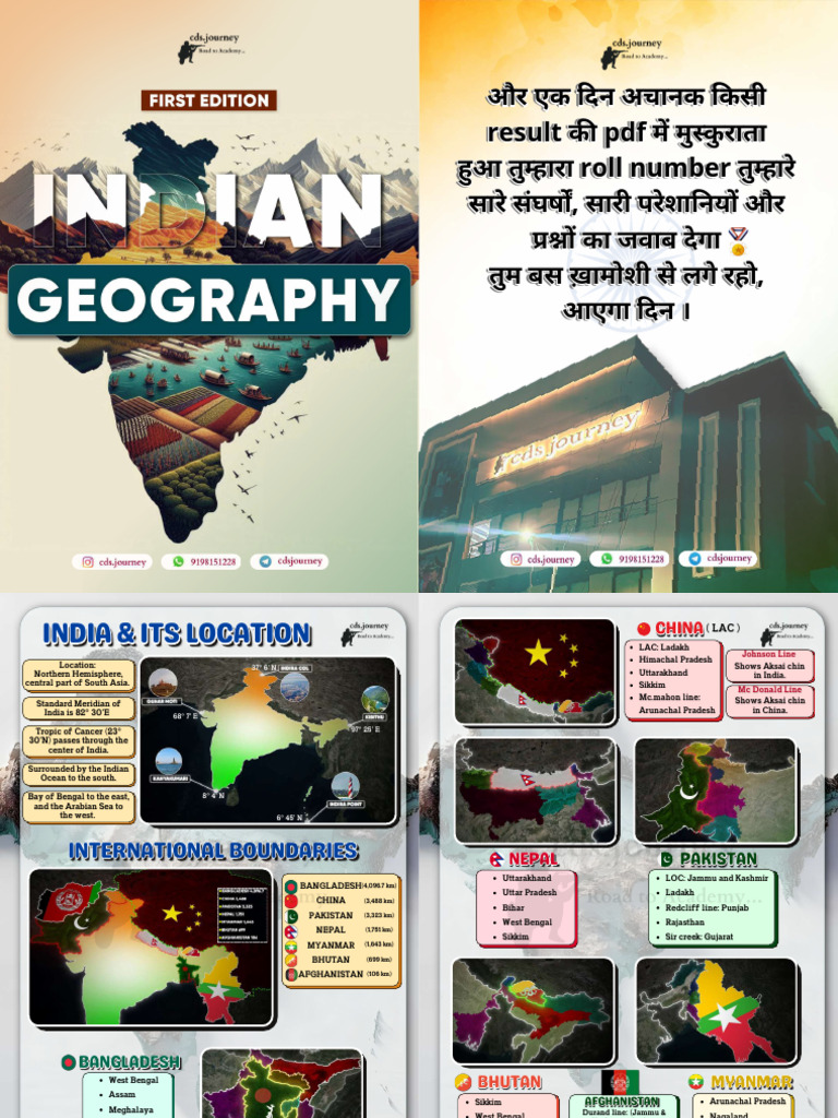 India: Geography, Borders, and Mountains | PDF | Himalayas | Drainage Basin