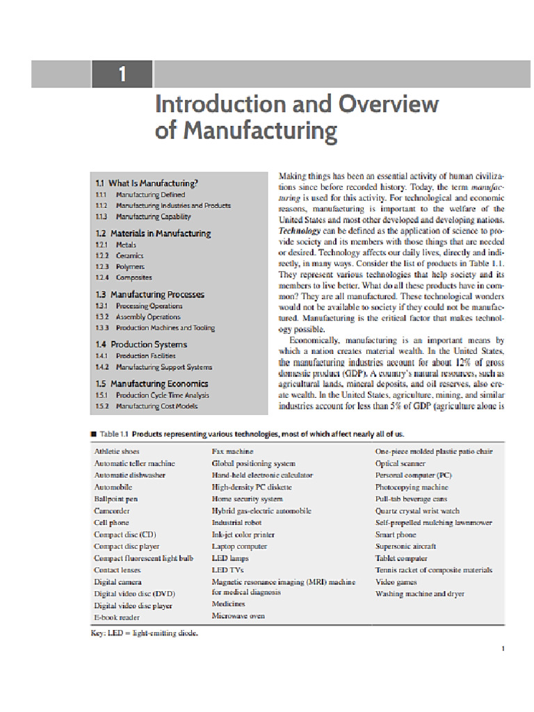 Groover Chapter 1 | PDF