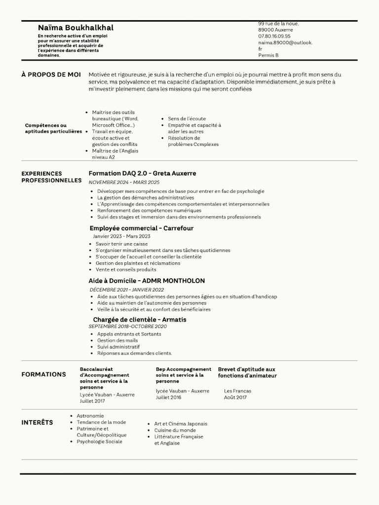 Naima CV | PDF