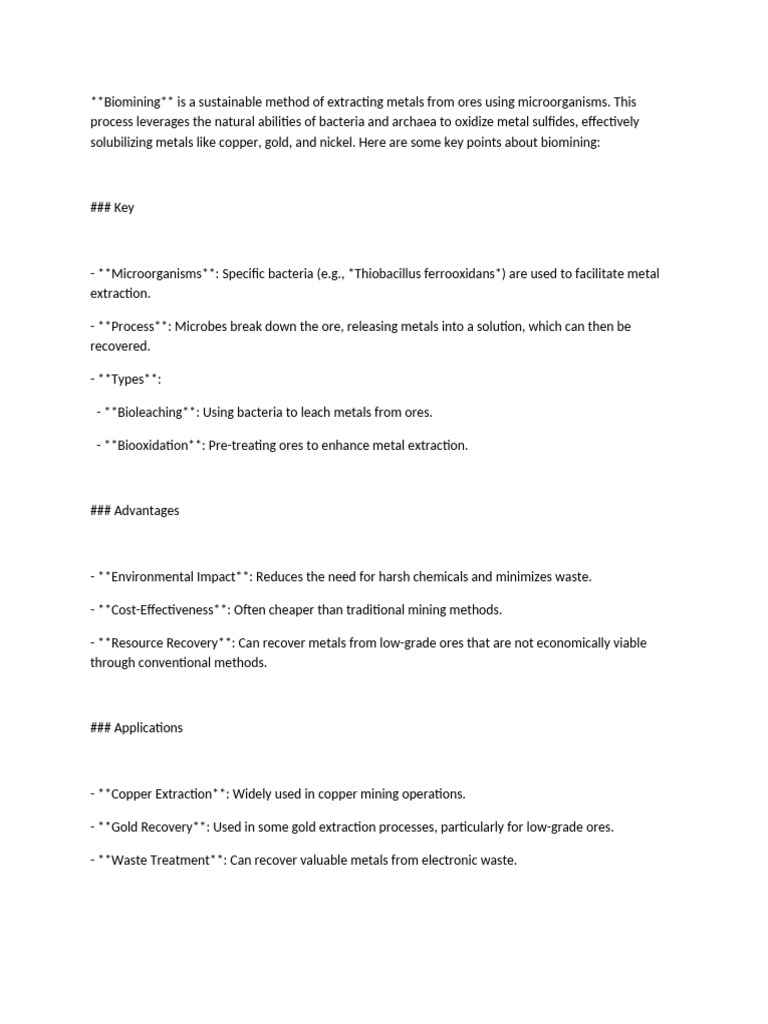 Biomining - Is | PDF