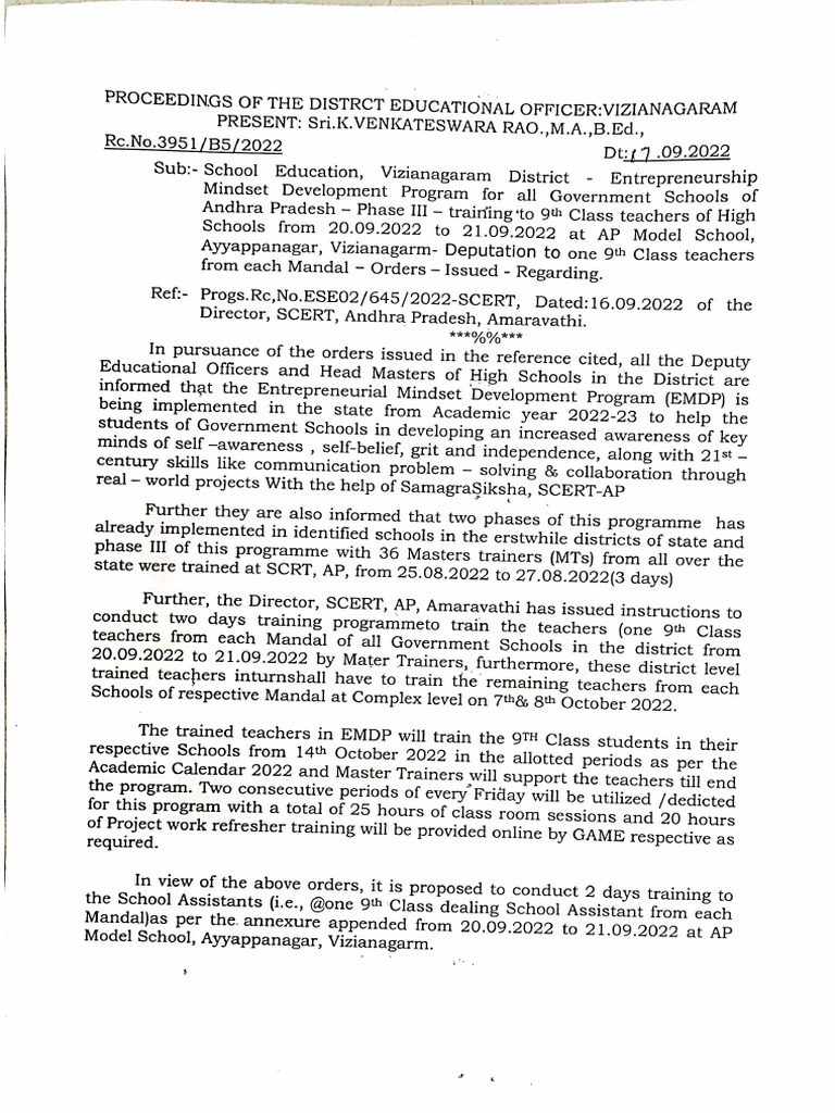 VZM District Level Program | PDF