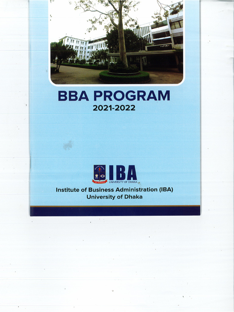 BBA Program Brochure (2021-2022) | PDF