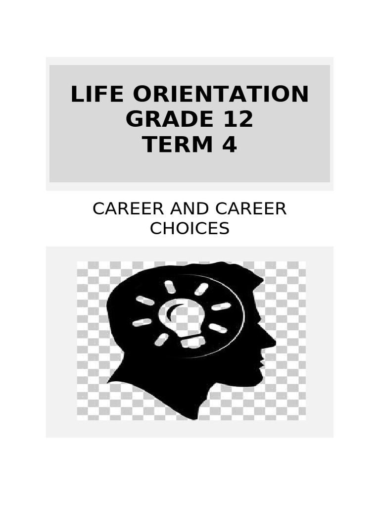 Grade 12 Career Choices Guide | PDF | Psychological Resilience ...